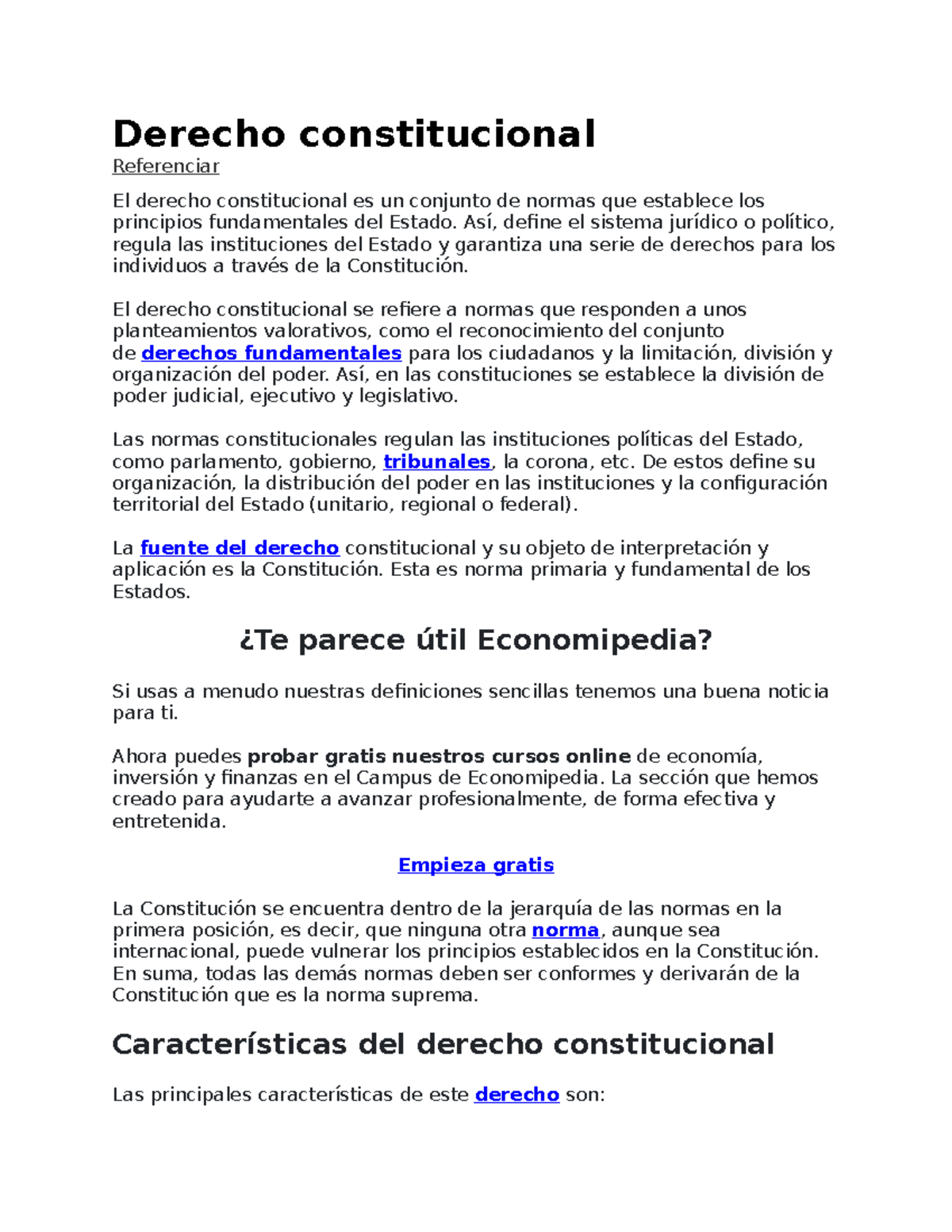 Derecho constitucional - Así, define el sistema jurídico o político ...