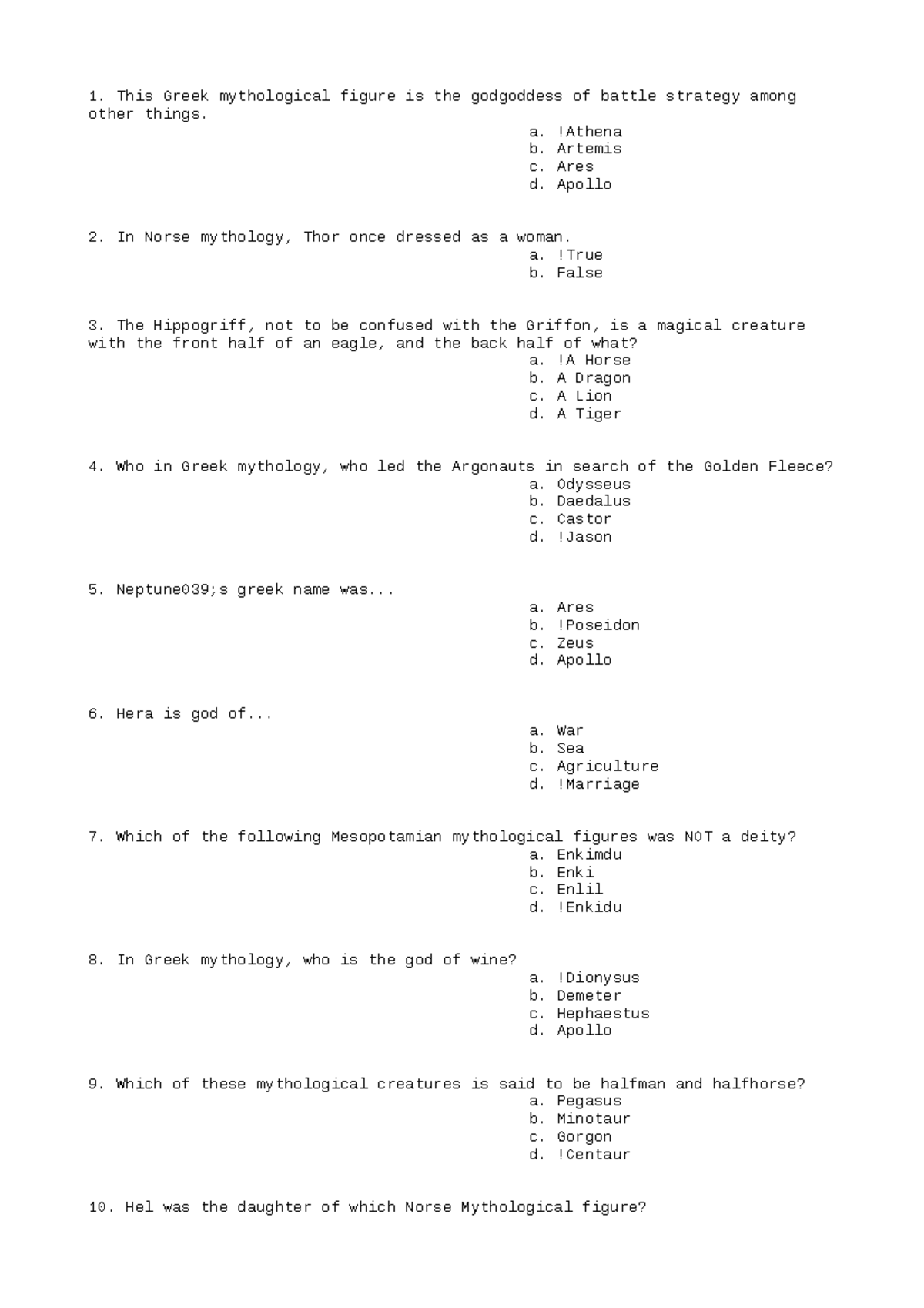 FILM249 Questions 5 - notes - This Greek mythological figure is the ...