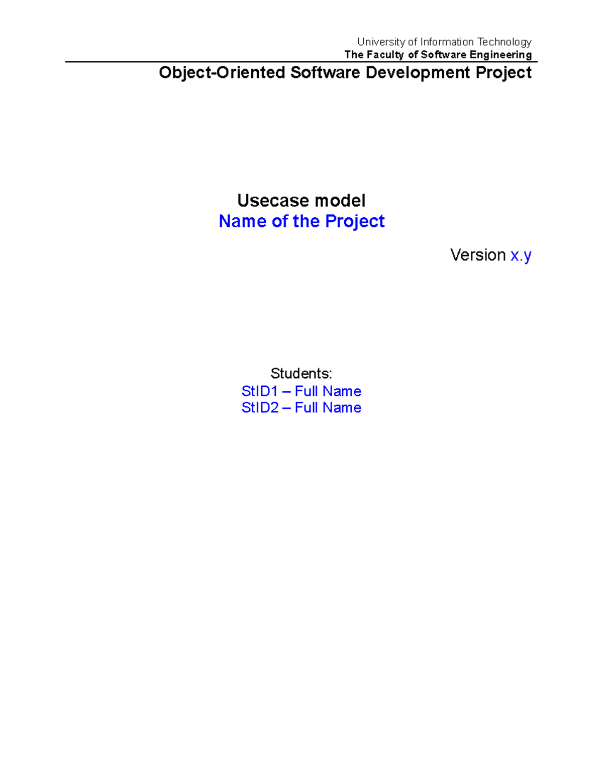 2-Use case model - qweasd - University of Information Technology The ...