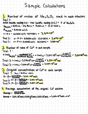 Chem 2 Cheat Sheet - Summarized notes of the entire course - Formula ...