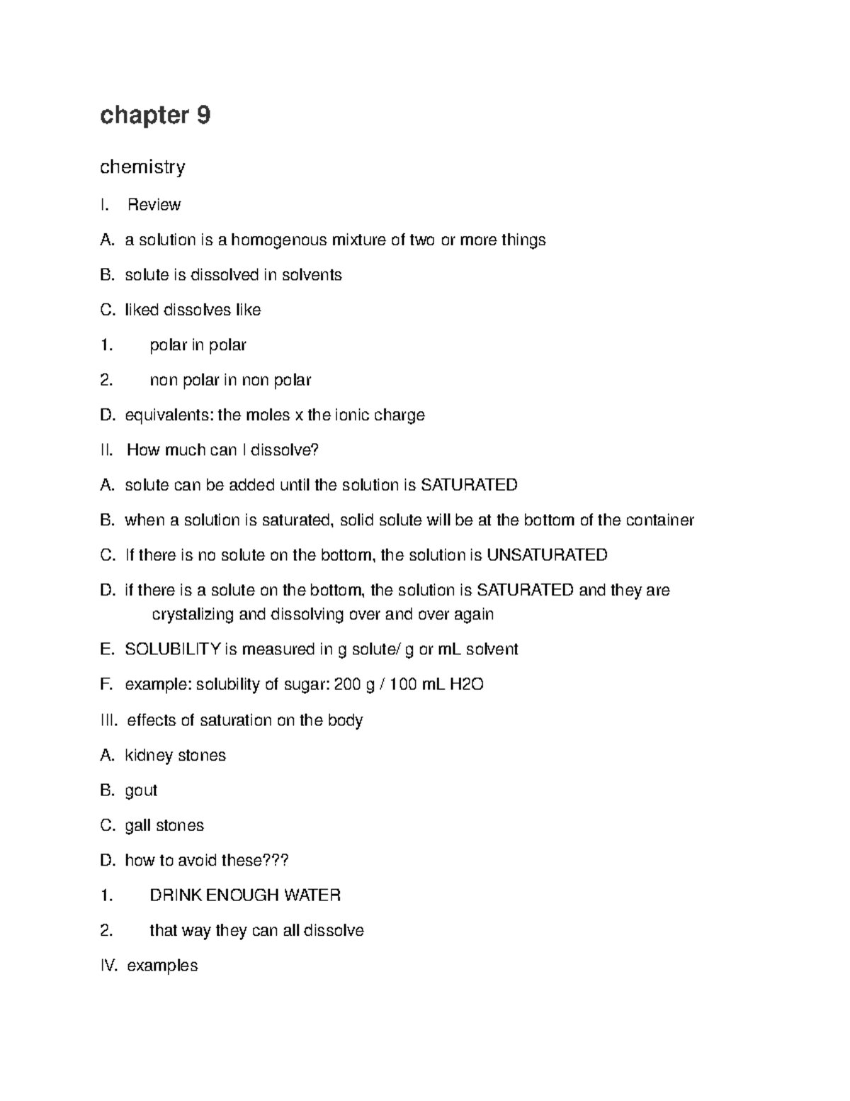 Chem 101 Ch 9 And 10 Lecture Notes 9 10 Chapter 9 Chemistry I