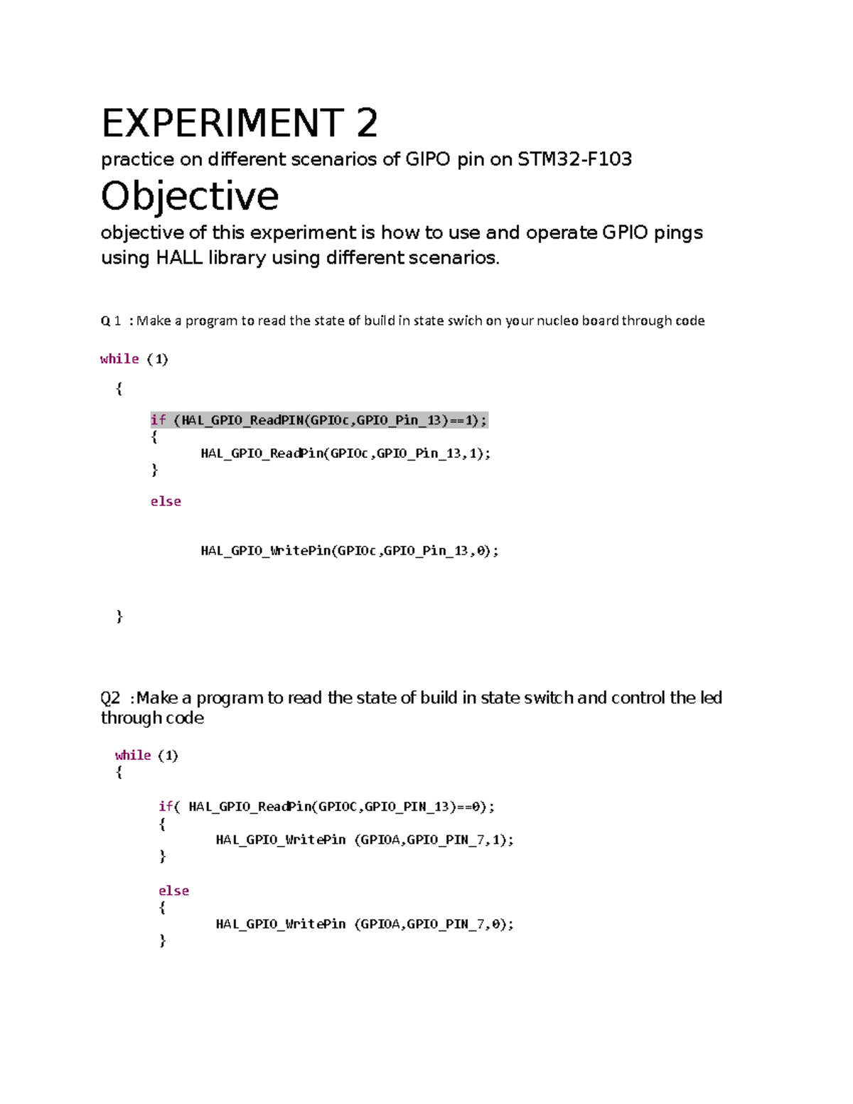 Lab2 - elecxtric power transmmission - EXPERIMENT 2 practice on ...