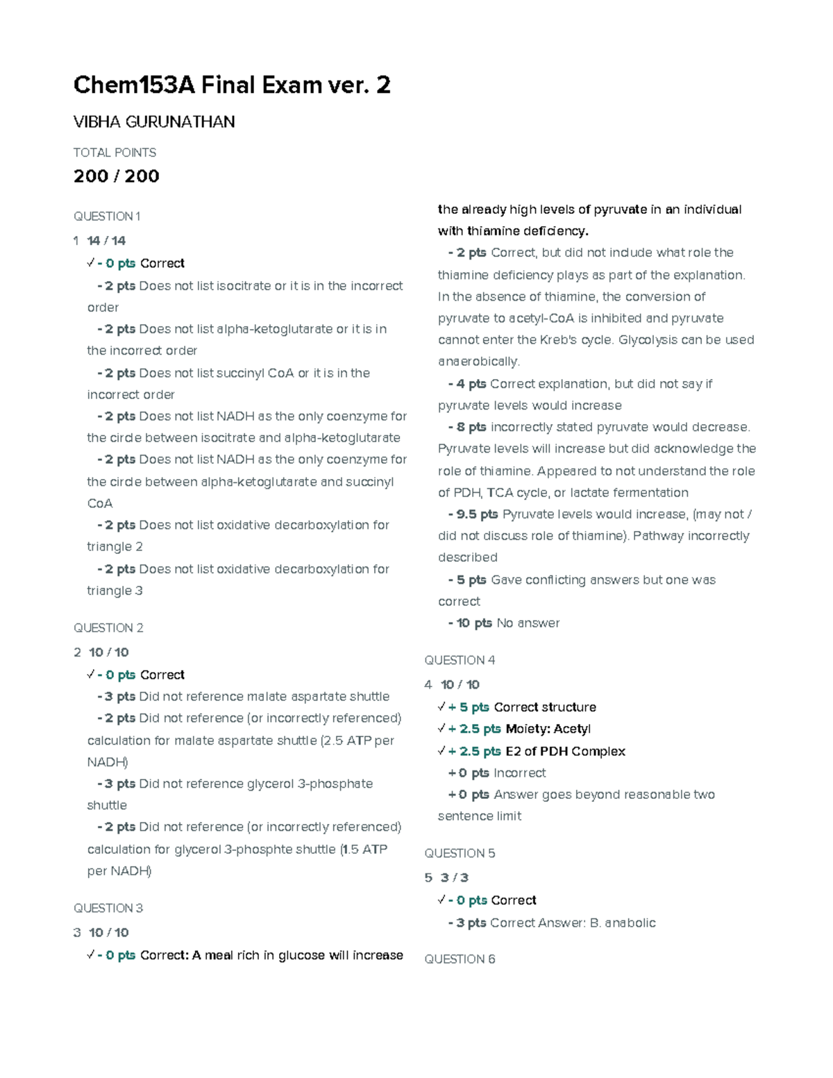 Chem 153A Jarett Final Fall 2021 - Chem153A Final Exam ver. 2 VIBHA ...