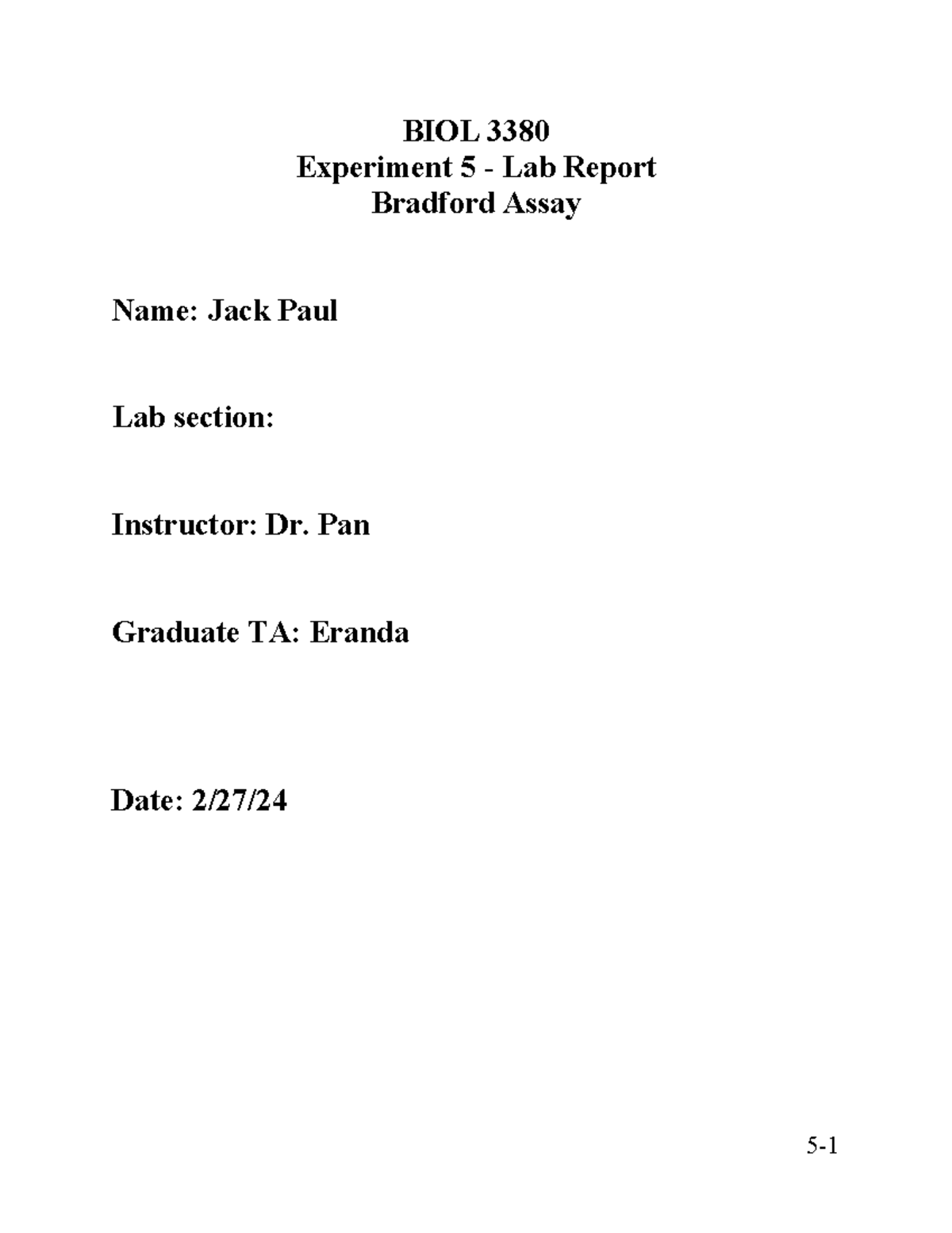 Lab 5 Lab Report S24 - This document shows a good interpretation of Lab ...