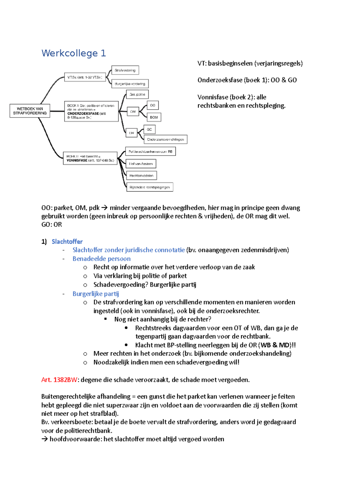 Werkcollege 1 - complete notities + pwp - Werkcollege 1 VT ...