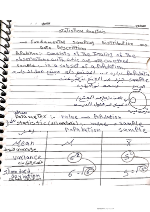 All rules of statistics - Statistical Analysis - Studocu