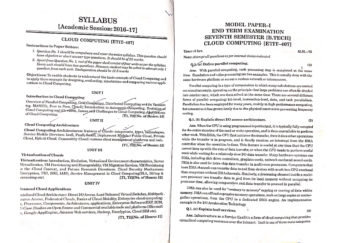 CC akash complete - Cloud Computing - Studocu