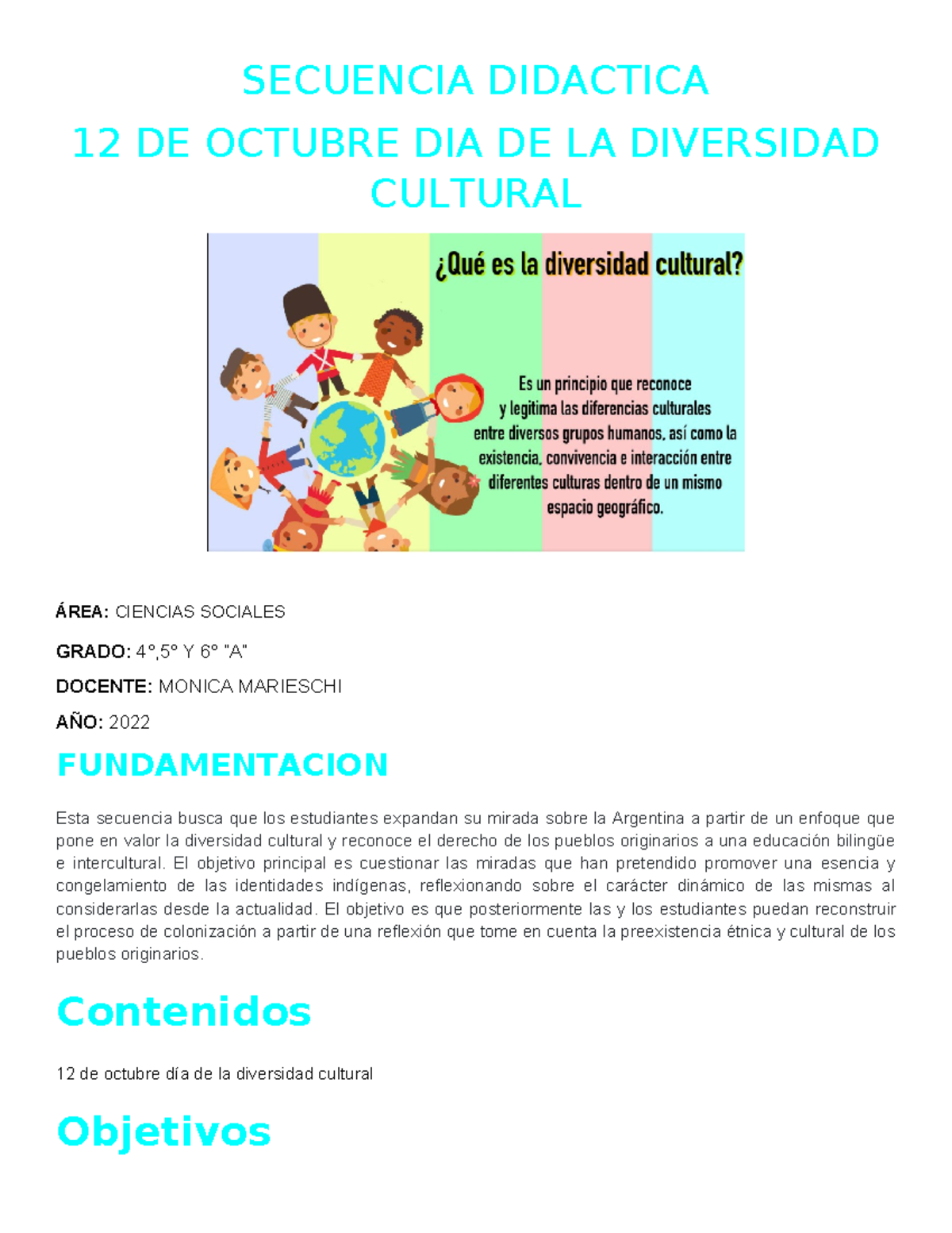 12 DE Octubre - ACTIVIDADES - SECUENCIA DIDACTICA 12 DE OCTUBRE DIA DE ...