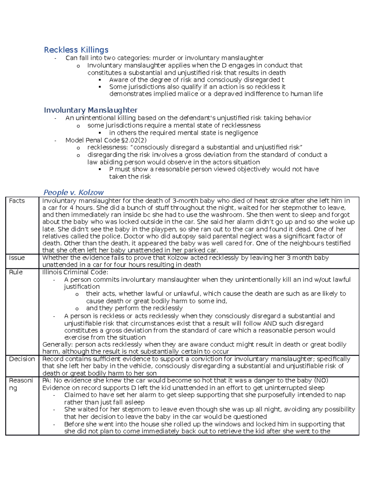Reckless Killings - Summary of Concept - Reckless Killings Can fall ...
