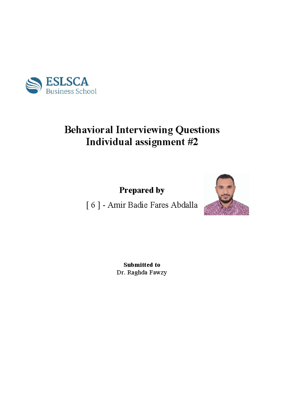 HR - Behavioral Interviewing Questions - Human Resource Management ...