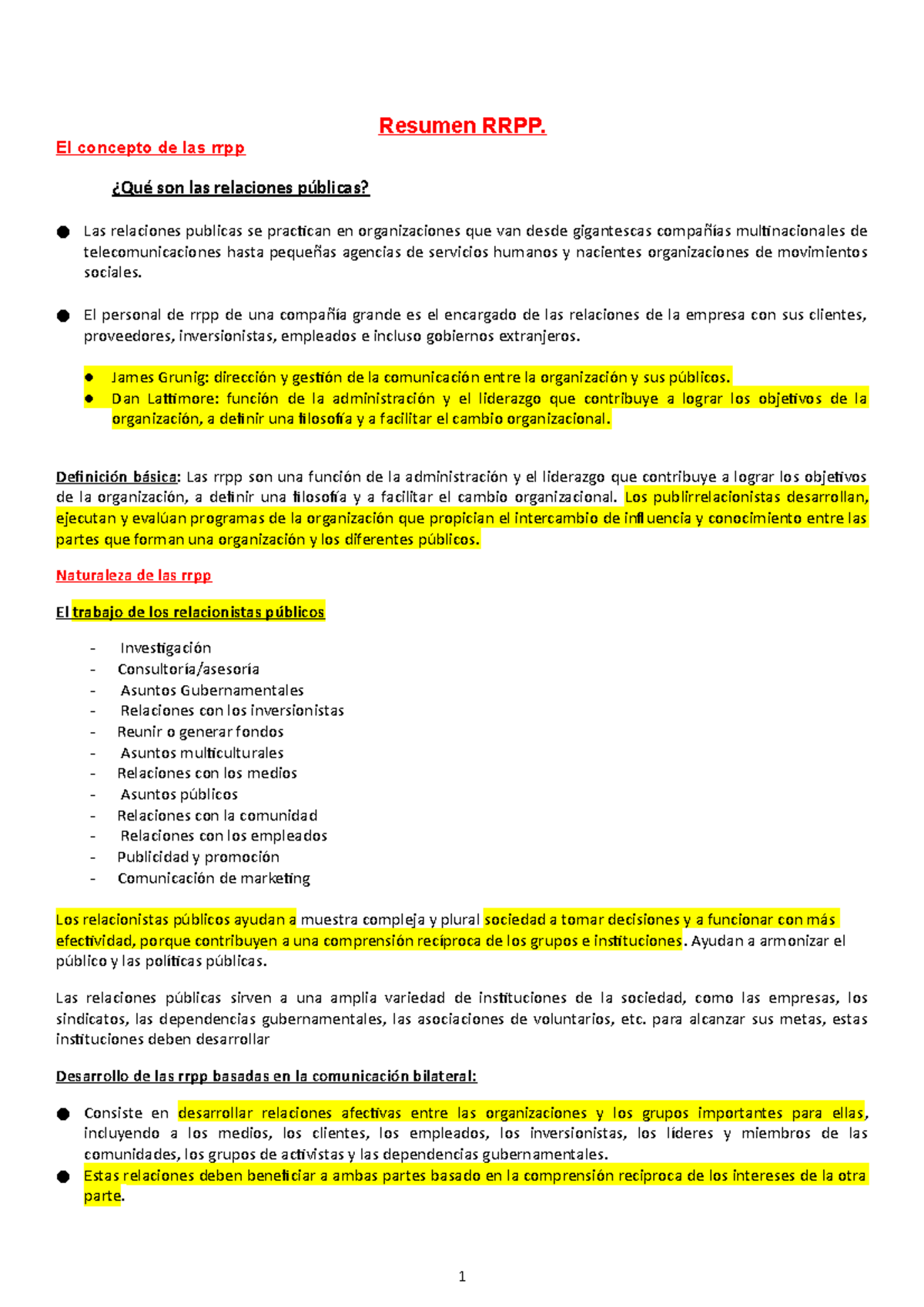 Resumen relaciones públicas primer parcial - Resumen RRPP. El concepto de las rrpp ¿Qué son las ...