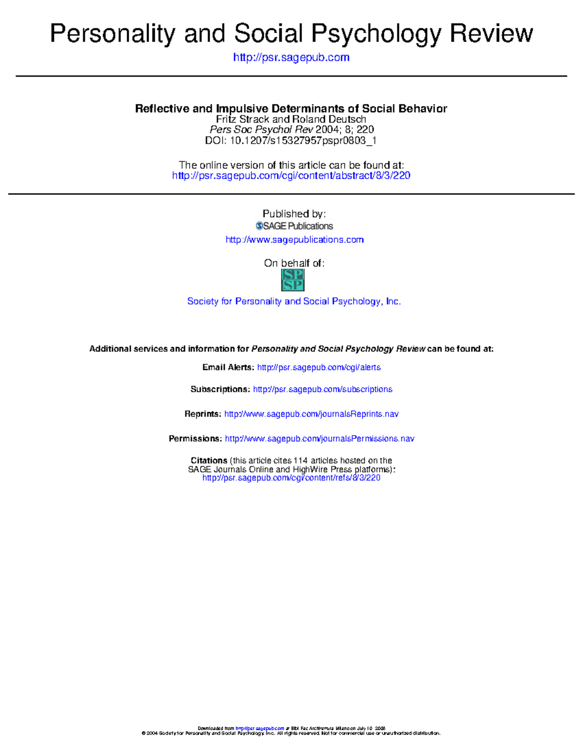 Strack deutsch pspr 2004 - psr.sagepub Personality and Social ...
