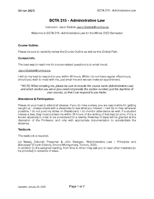 BCTA 237 Lecture Notes - professor feldman - FALL 2022 Rachel Cleland ...