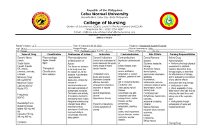 Drug-Study-Haloperidol - DRUG STUDY Patient’s Initials: A. Date of ...