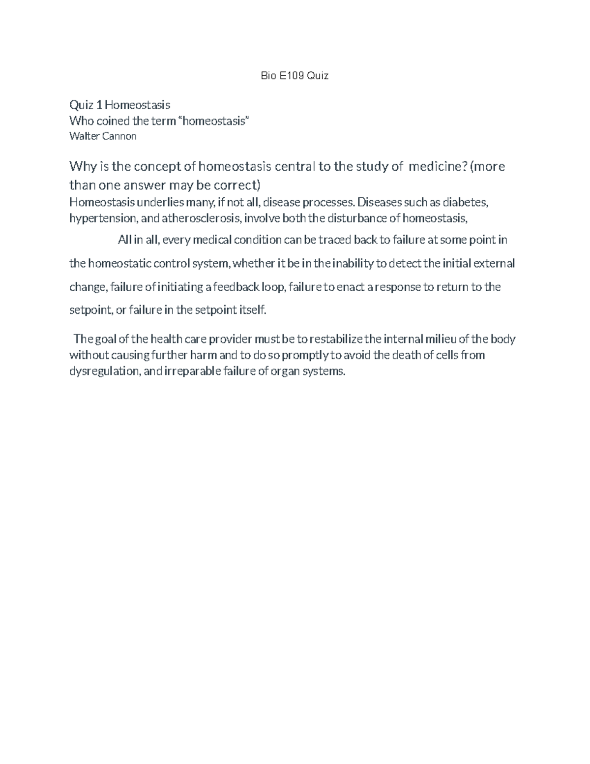 Bio E109 Quiz - Practice questions for potential quiz problems for E109 course - Bio E109 Quiz ...