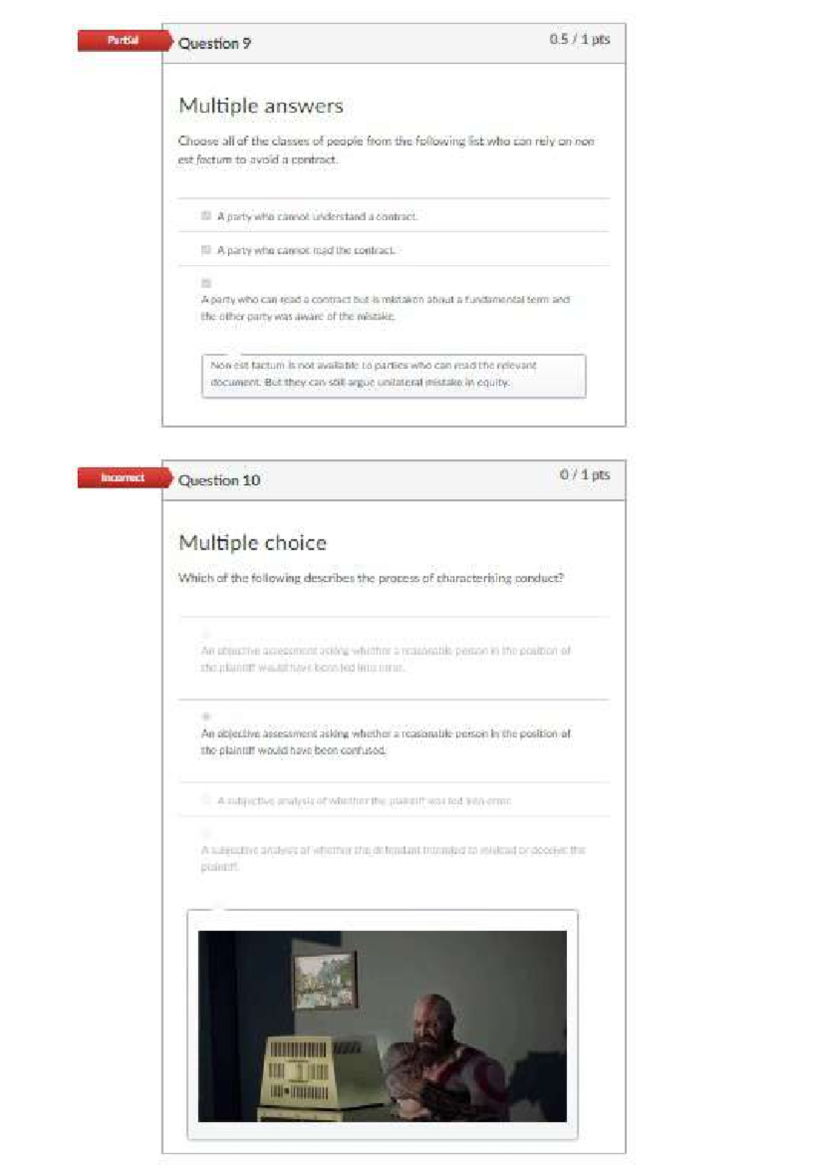 Quiz 9 - Quiz 9 - Partial Question 9 0 1 pts Multiple answers Choose ...