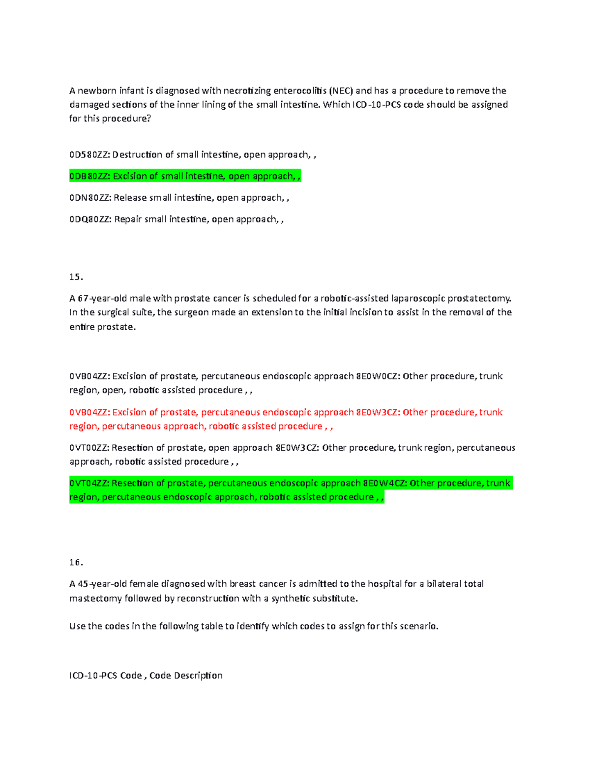 Document 1 - A newborn infant is diagnosed with necrotizing ...