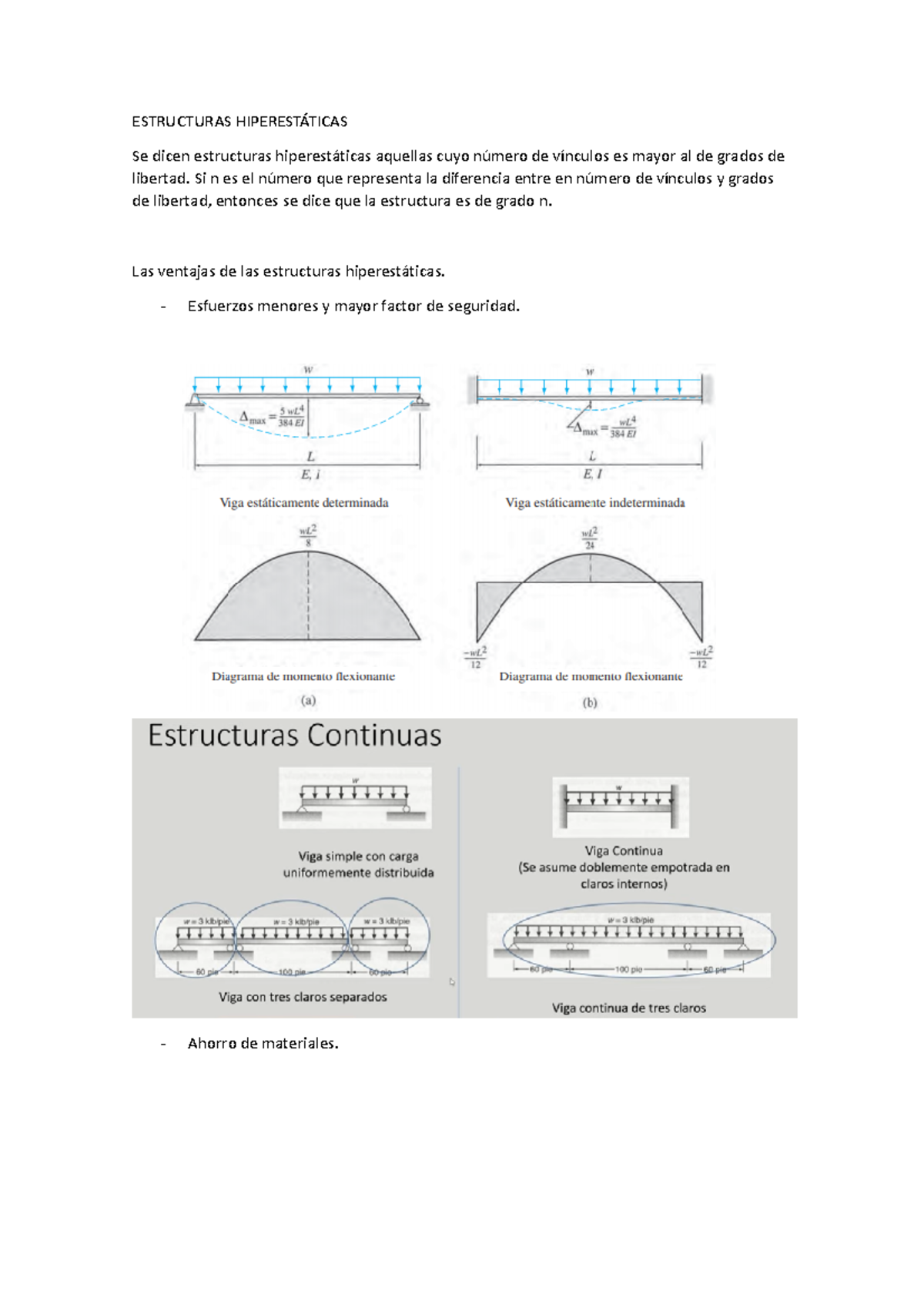 Ventajas Y Desventajas DE Estructuras Hiperestáticas - ESTRUCTURAS ...