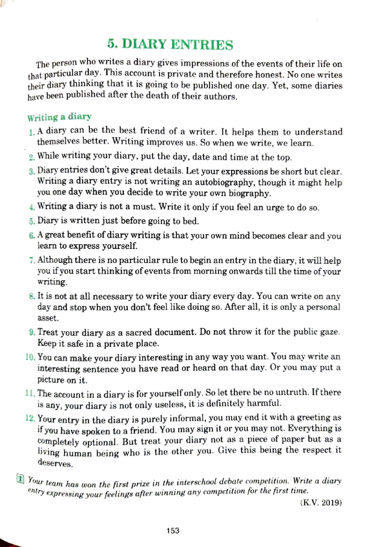 5. Diary Entries - hbyungexngf - 5. DIARY ENTRIES The person who writes ...