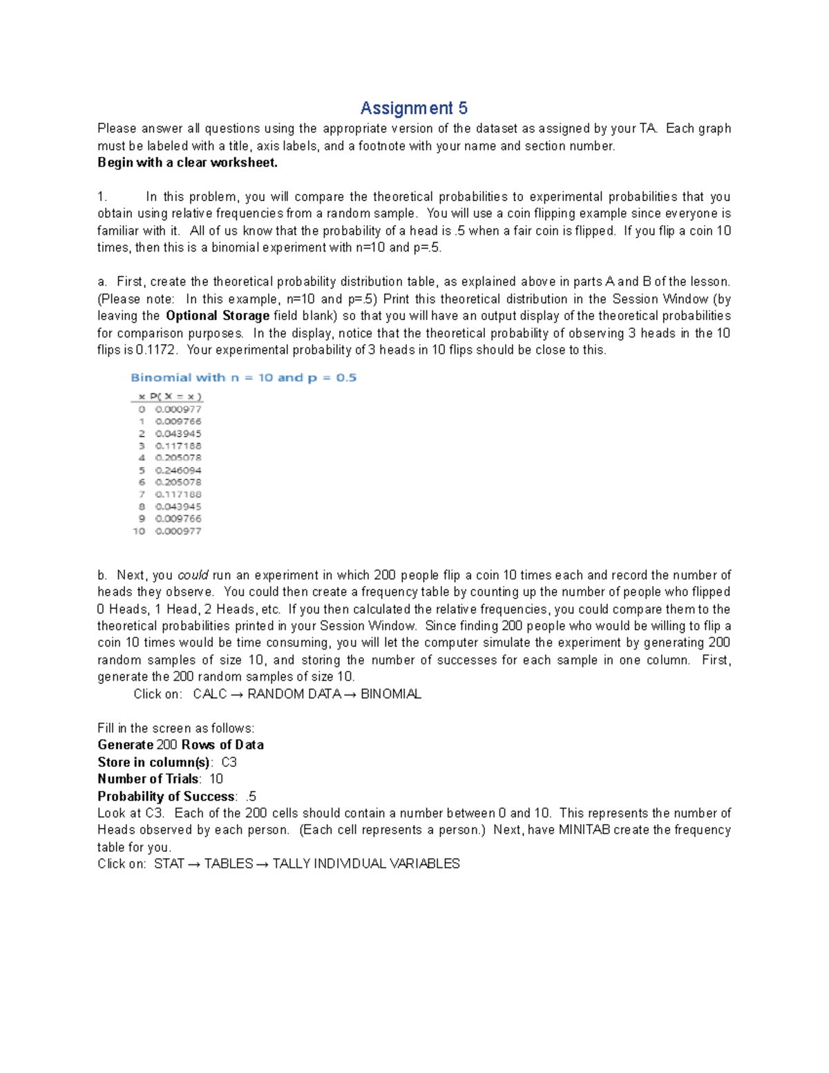 Assignment 5 - ccdcdvfredvcx - Assignment 5 Please answer all questions ...