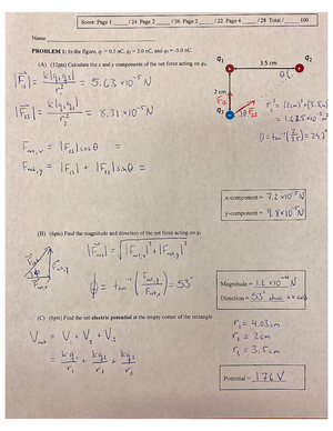 Equation Sheet - PHYS 2002 Page 1 of 2 - 10-13-23 - Physics 2002 ...