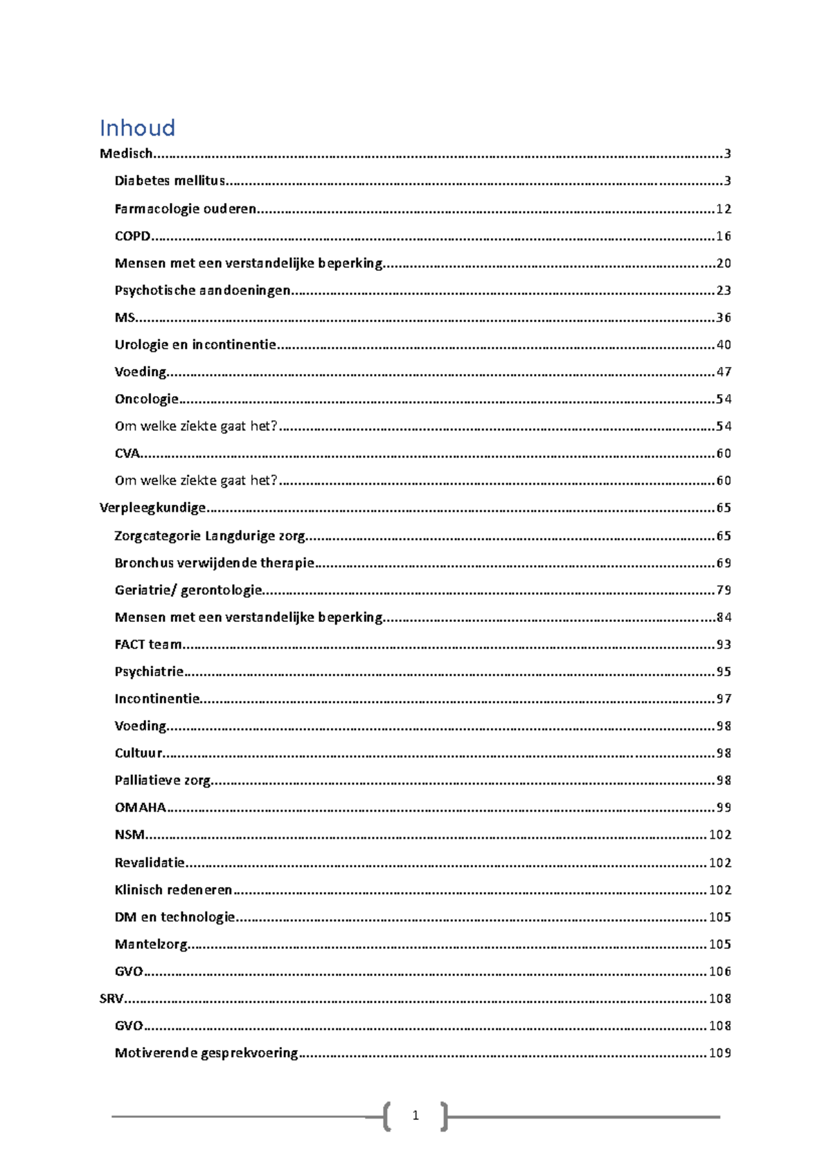 Uitwerking toetsmatrijs eigen - Inhoud - Studeersnel