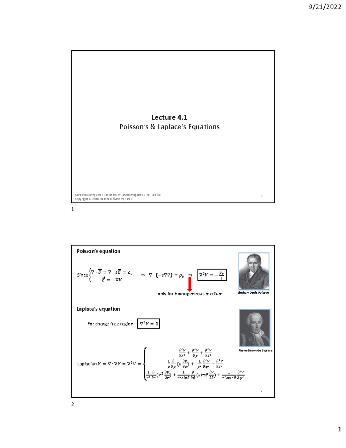 Module 2 Boundary-value problems Canvas - Lecture 4. Poisson’s & Laplace’s Equations All - Studocu