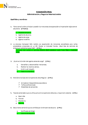 T1 Logistica Y Distribucion Grupo 05 - CARRERA DE ADMINISTRACIÓN ...