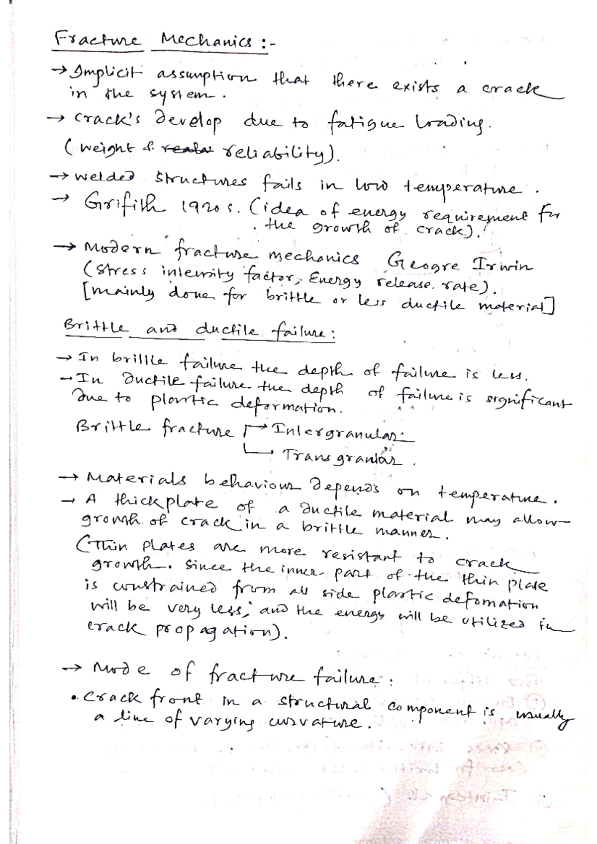 Fracture Mechanics - Good notes - Studocu