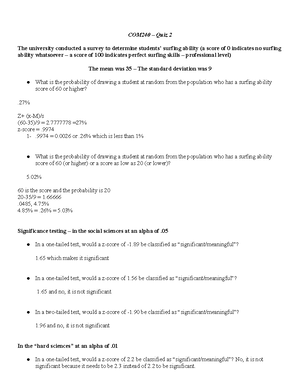 Exam 2 Study Guide - Exam 2 Study Guide Sampling - Be able to identify ...