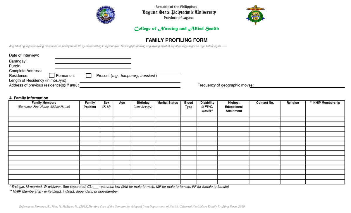 Profiling-FORM-CHN1 - bvmn - Date of Interview: Barangay: Purok ...