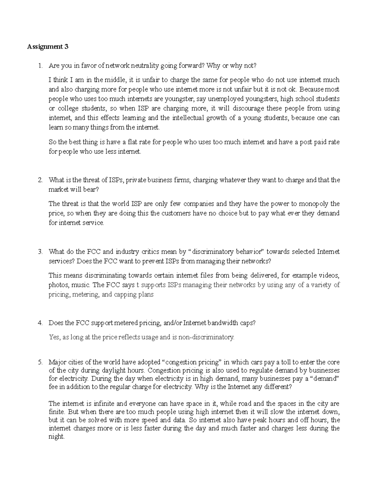 Individual Assignments - General Instructions - Assignment 3 1. Are you ...