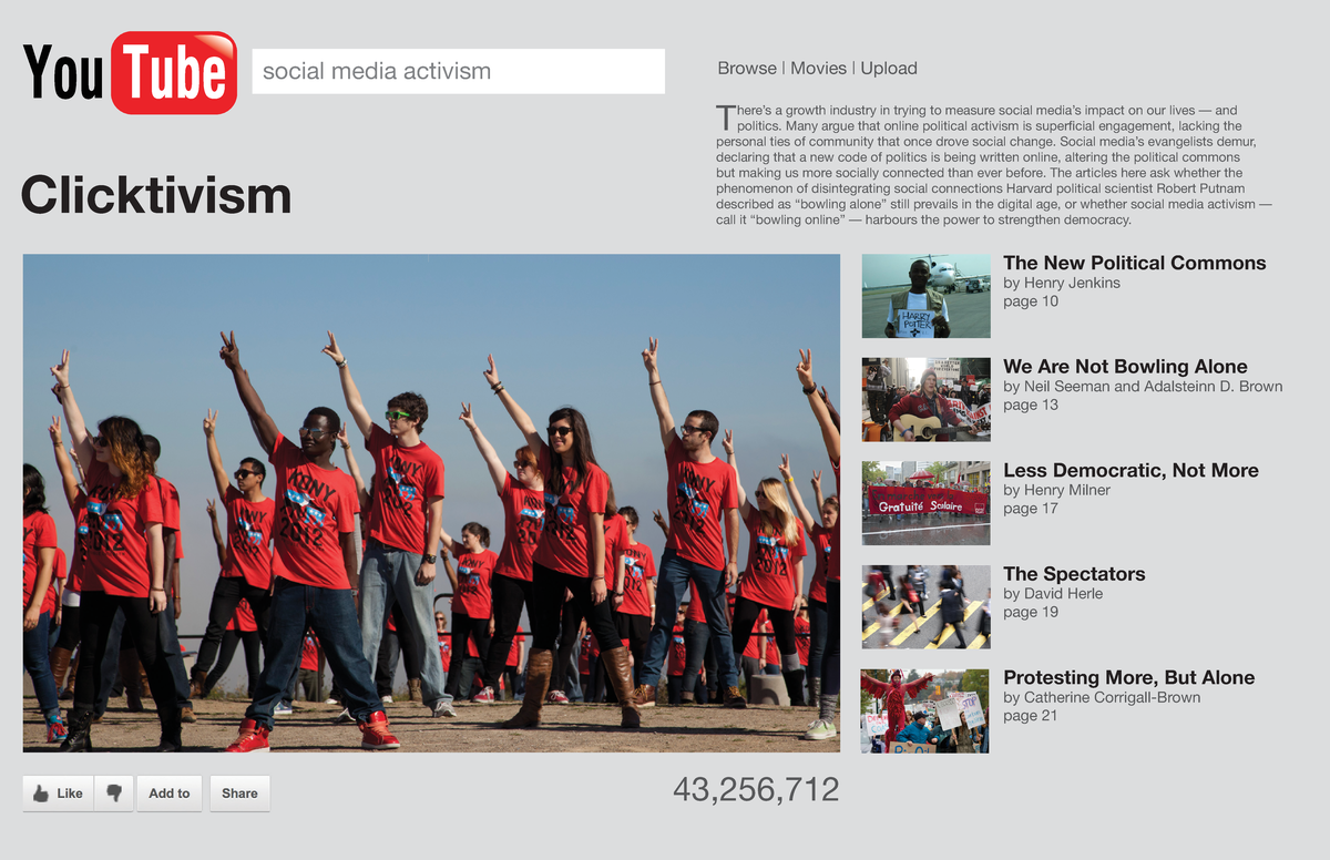 Clicktivism-section - Clictivismo digital - OPTIONS POLITIQUES OCTOBRE 2012 8 IllustratIon ...