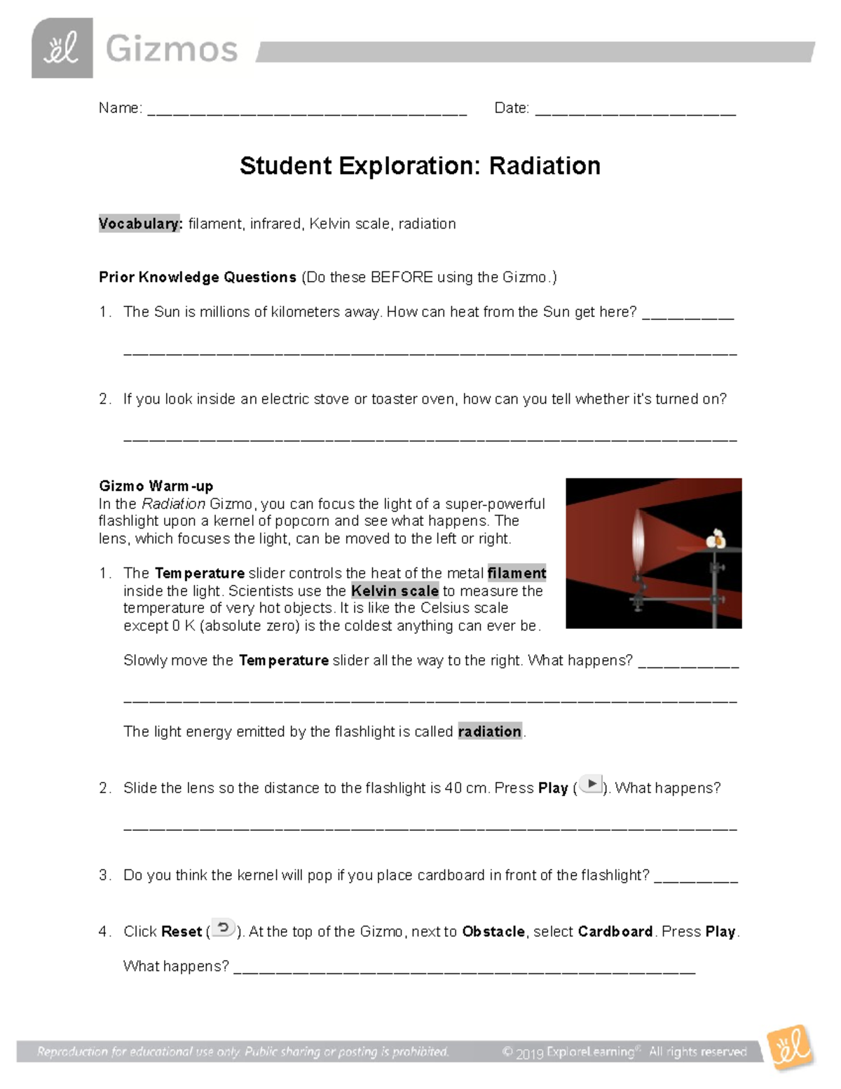 Radiation SE - waves - Name ...