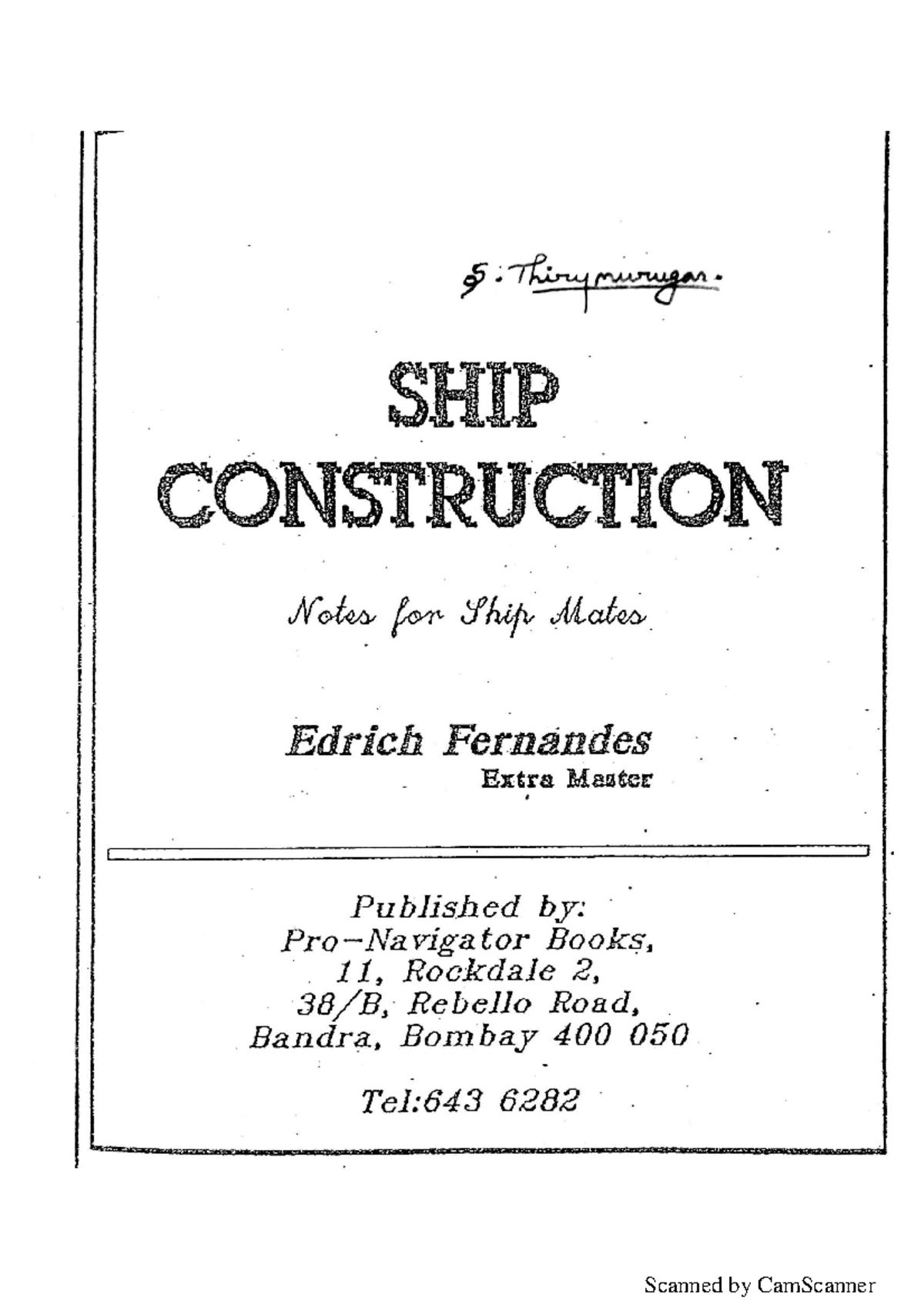 Ship construction- Enrich Fernandez - S. SHIP CONSTRUCTION Notes for ...