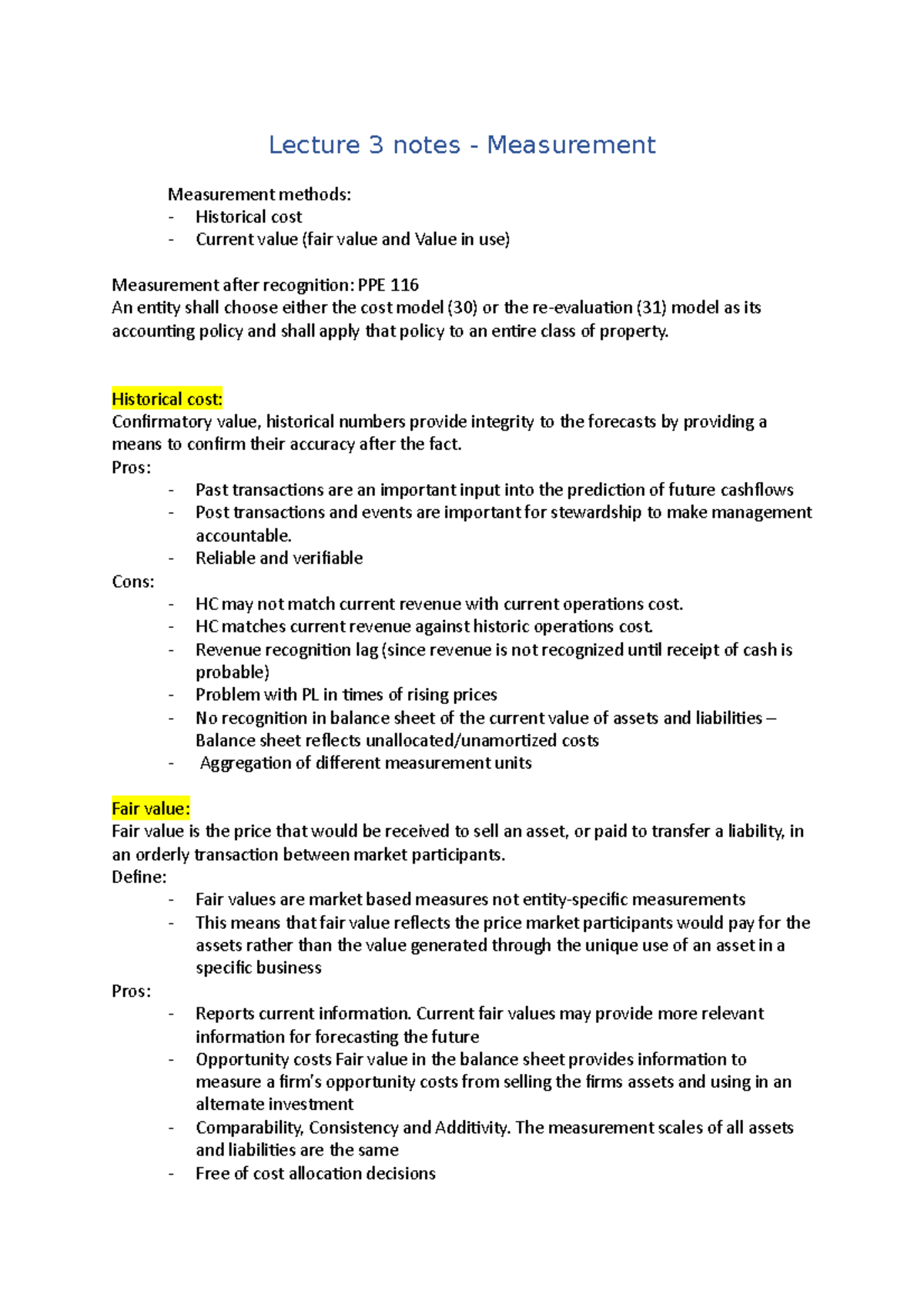 Lecture 3 - Measurement - Lecture 3 notes - Measurement Measurement ...