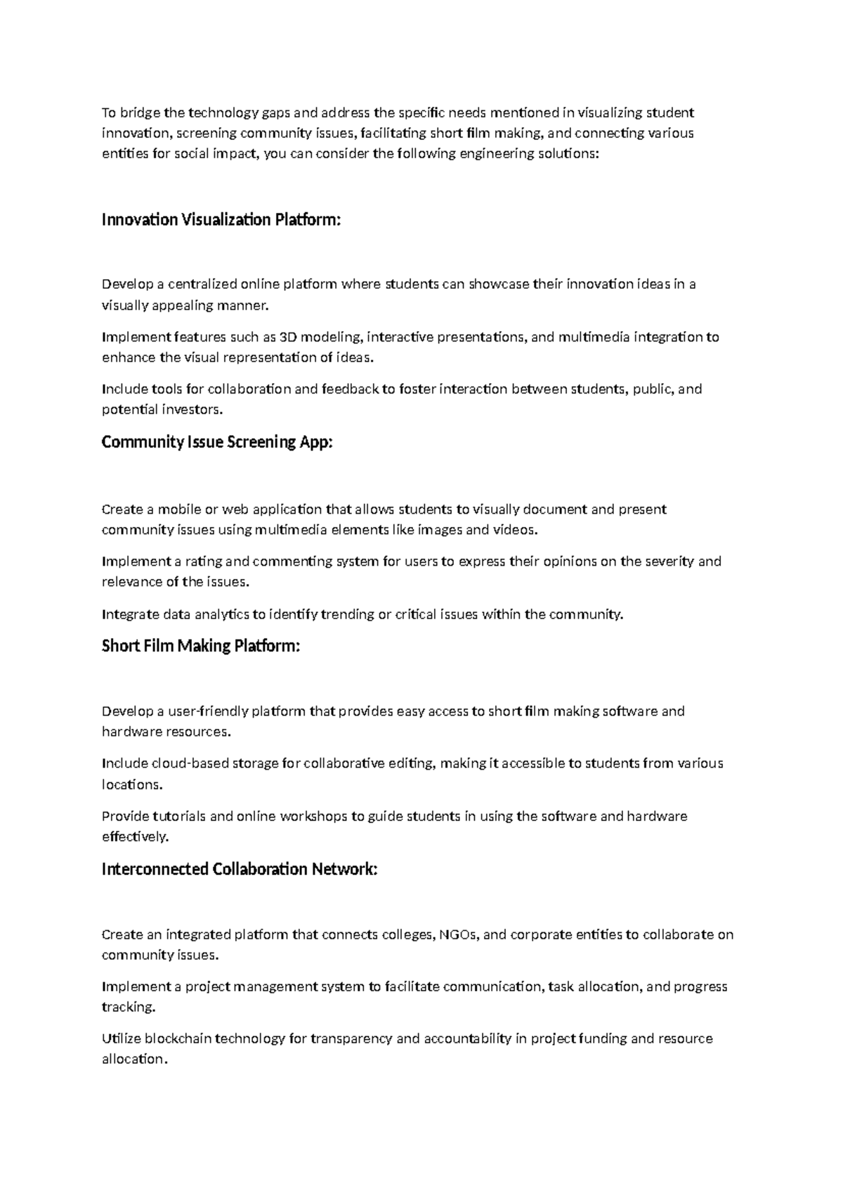 Film Festival in collage - assignment 1 - To bridge the technology gaps ...