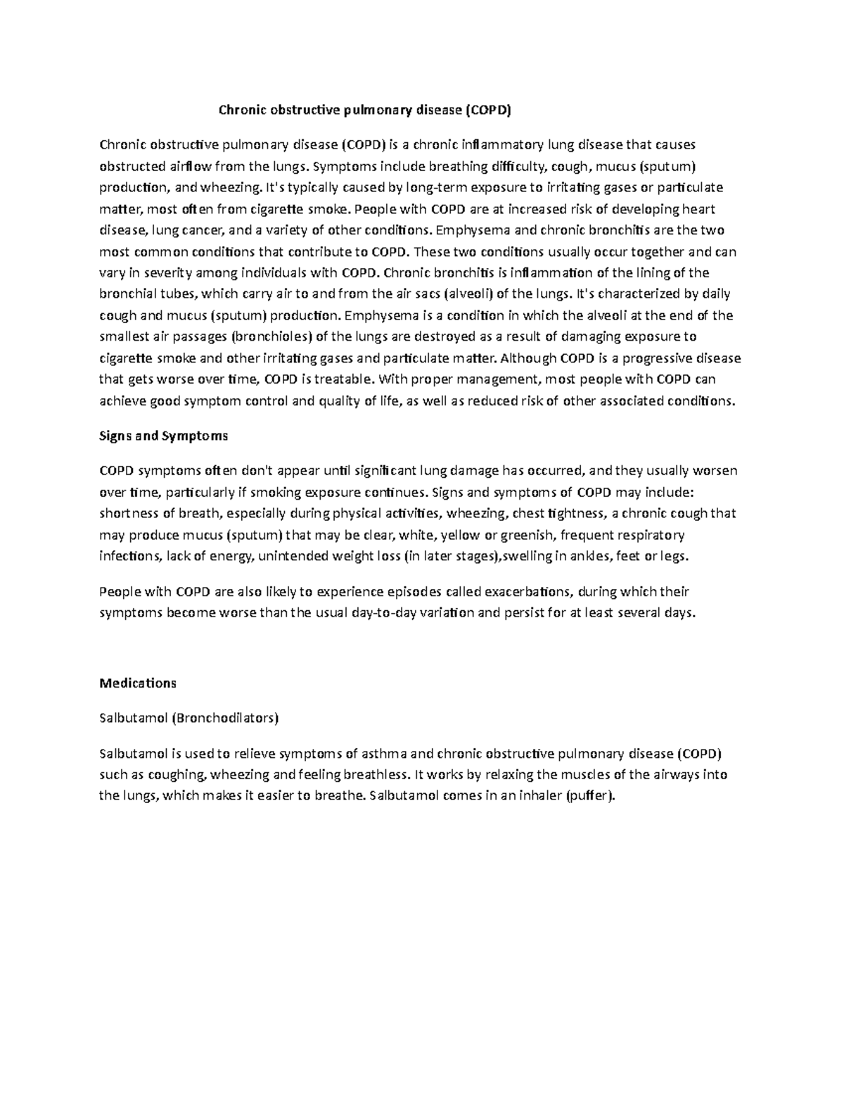 Chronic obstructive pulmonary disease - Symptoms include breathing ...