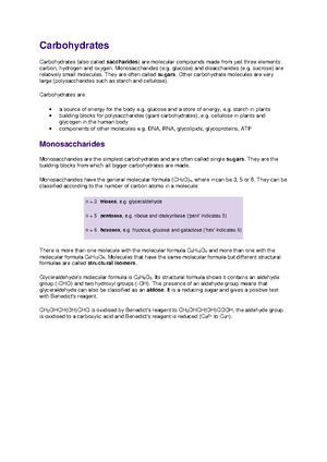 Biochemisty Notes - DELA CERNA, Joan M. BIOLOGY / CHEMISTRY BB 450/550 ...