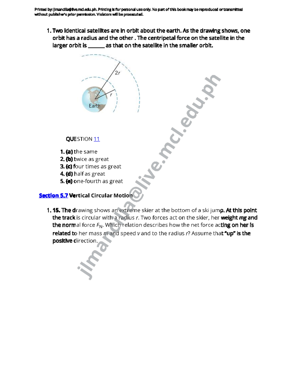 Dynamics of Uniform Circular Motion Problem - Physics for Engineers ...