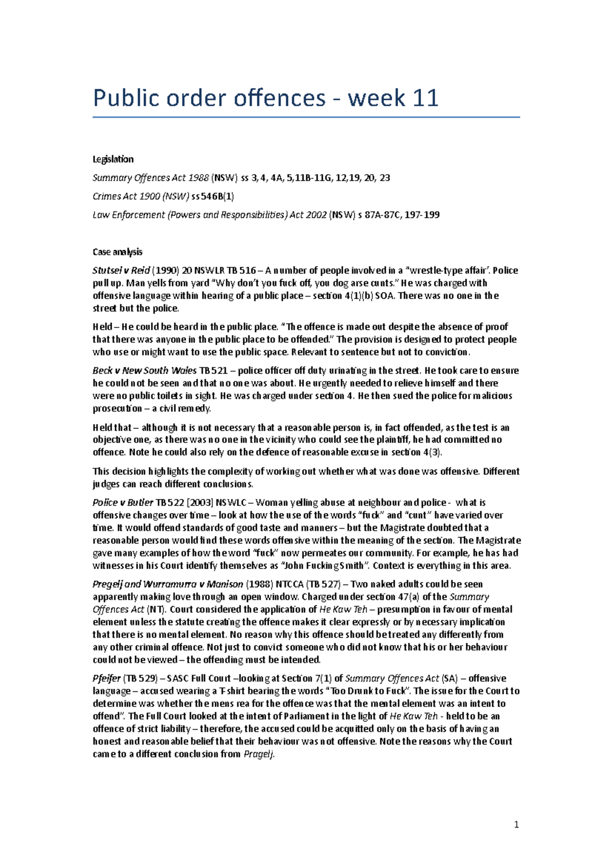 150928 101 L11 Public order offences - Public order offences - week 11 ...