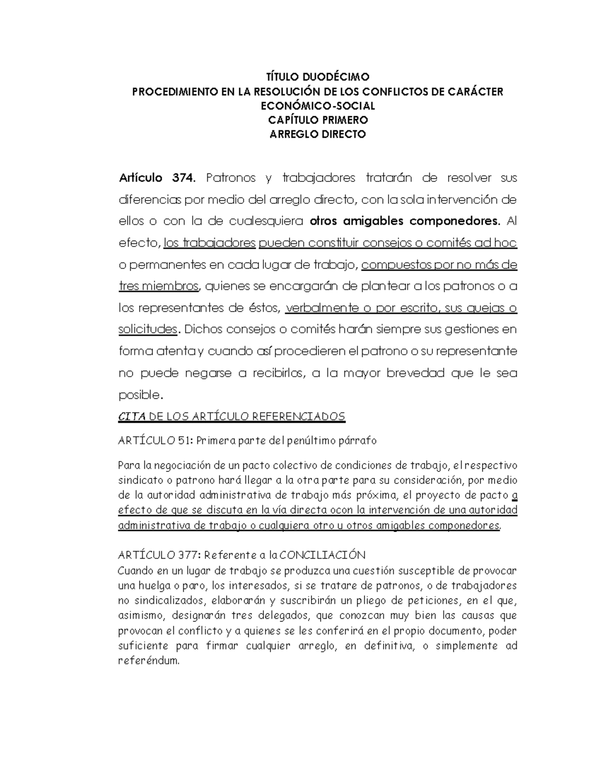 Procesal del Trabajo - TÕTULO DUOD.. PROCEDIMIENTO EN LA RESOLUCI”N DE LOS CONFLICTOS DE CAR ...