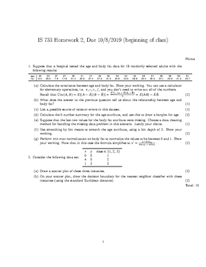 Assignment 1 - Data Mining - IS 733 - Data Mining Name: Aishwarya Mohan Bhonde Id: IC Downloaded ...