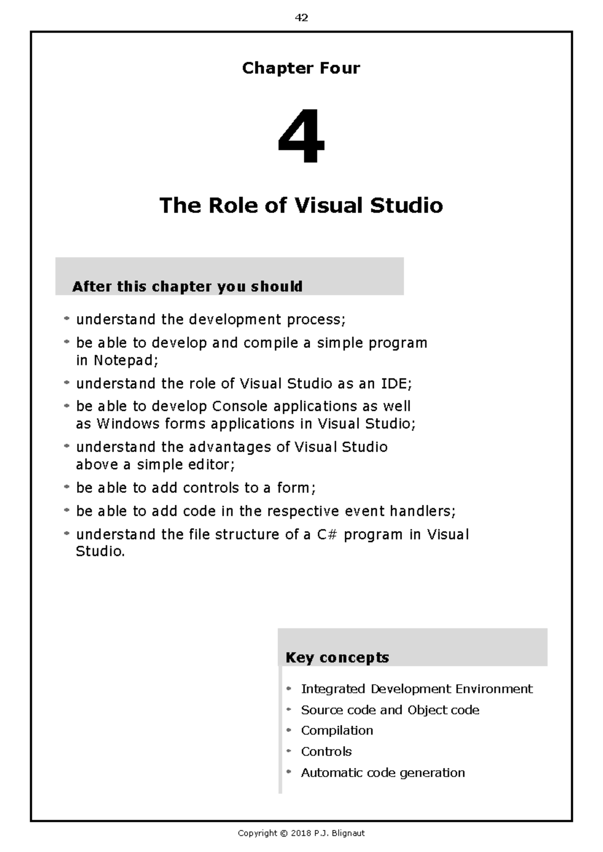 Chapter 4 - fyuy - 42 Chapter Four 4 The Role of Visual Studio After ...
