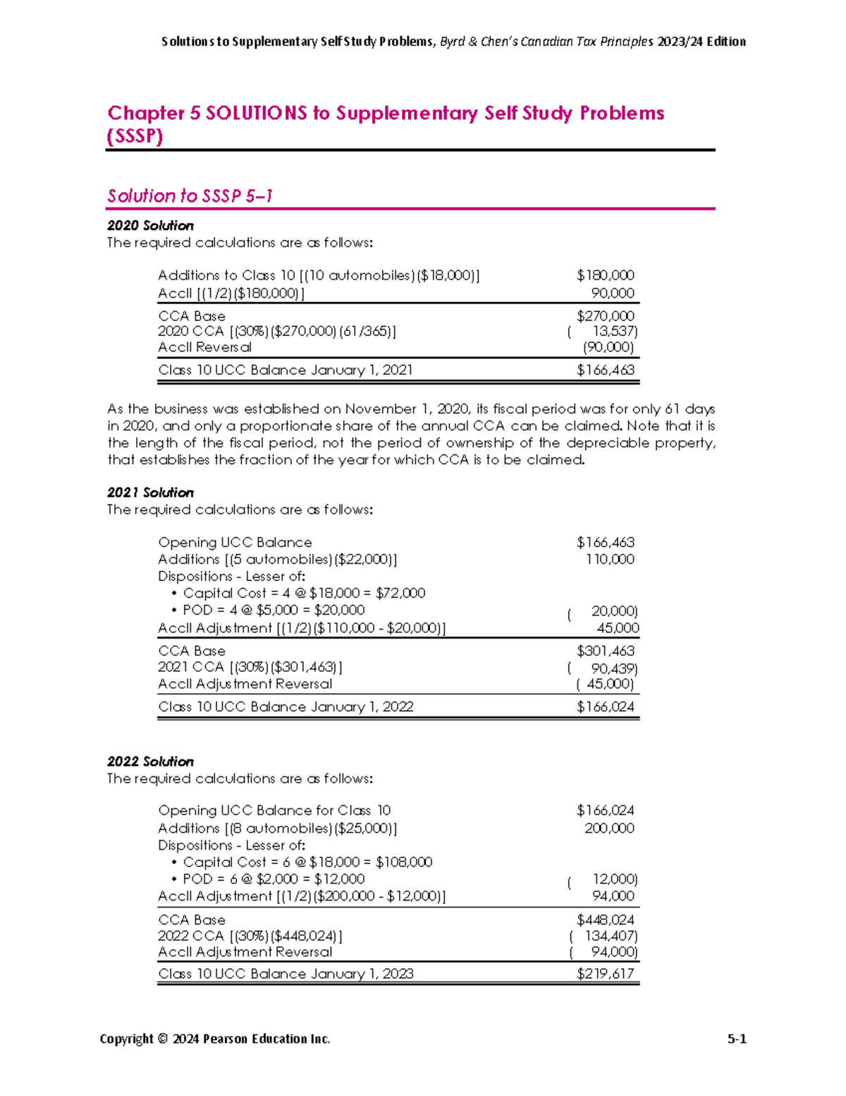 Donell byrdchen CTP 2023-24 SSSP soln Ch05 - Chapter 5 SOLUTIONS to Supplementary Self Study ...
