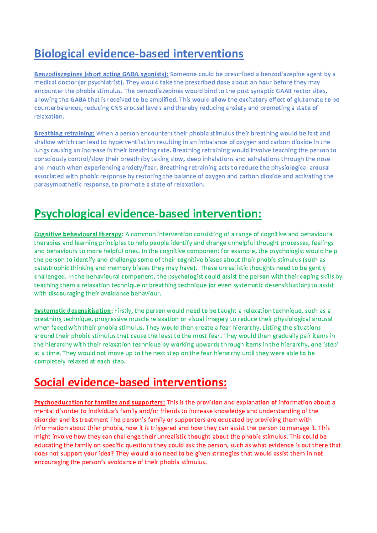 Evidence based intervention - Biological evidence-based interventions ...