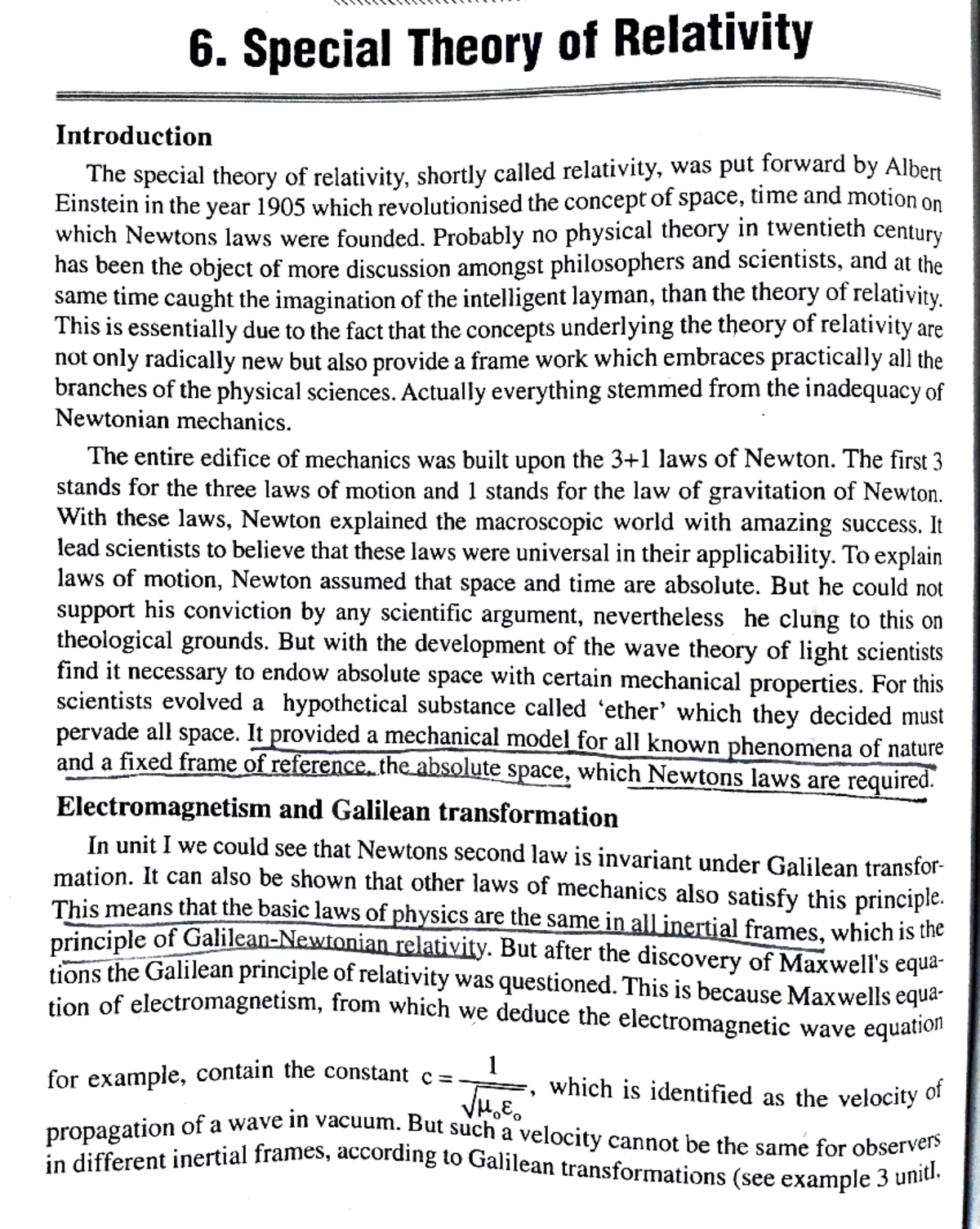Special theory of relativity 3rd semester Bsc. physics - Introduction ...