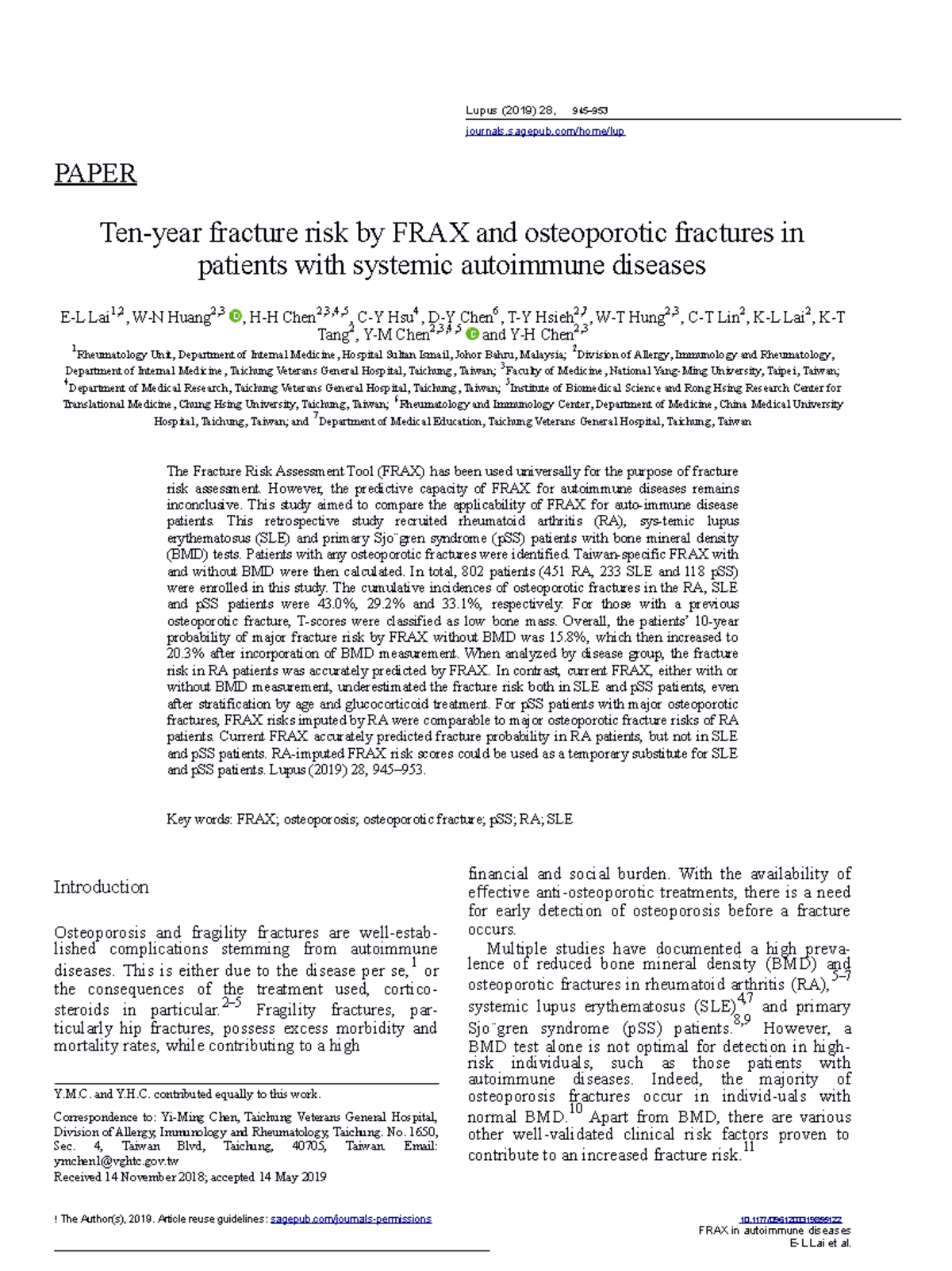 Fractures Mann Whitney Kruskal Wallis - Lupus (2019) 28, 945– journals ...