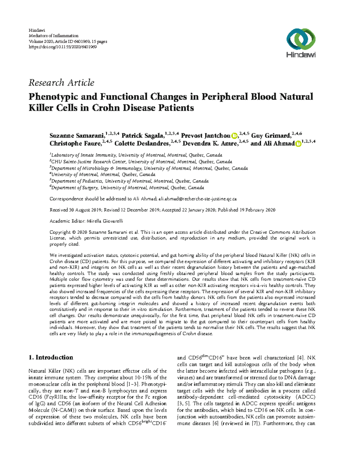 Phenotypic and Functional Changes in Per - Research Article Phenotypic ...