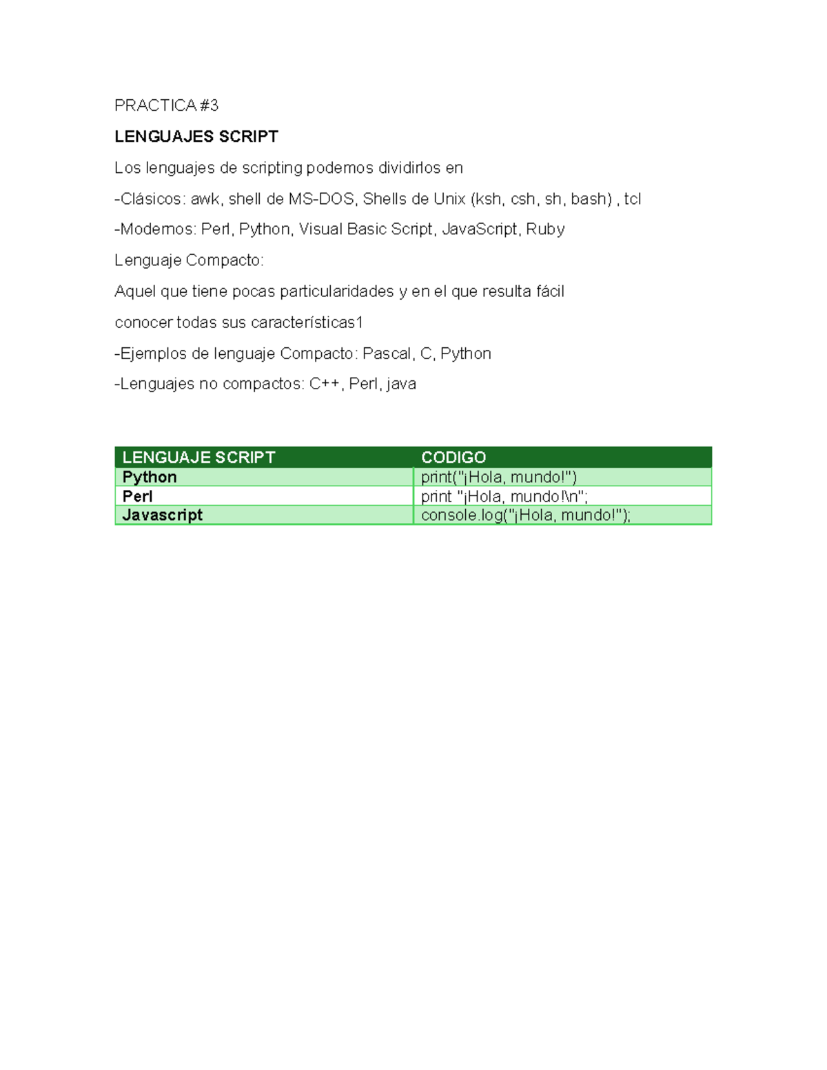 Practica #3 - Lenguajes de programación - PRACTICA LENGUAJES SCRIPT Los ...